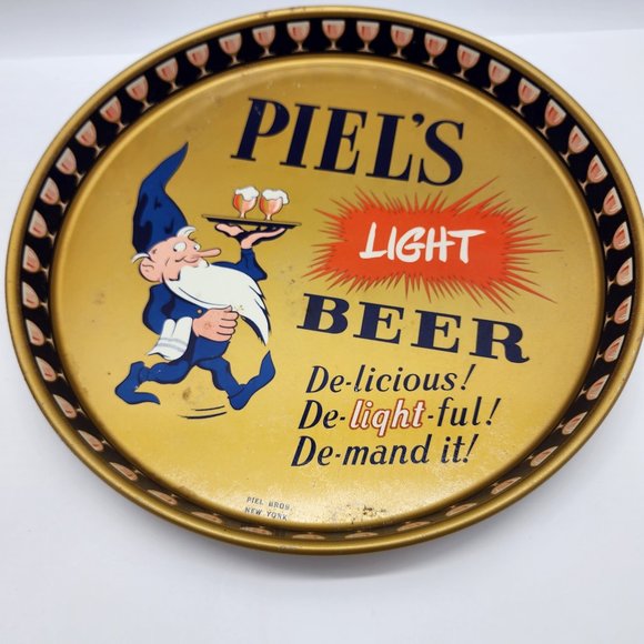 Piels | Party Supplies | Rare Piels Light Beer Tray With Gnome | Poshmark